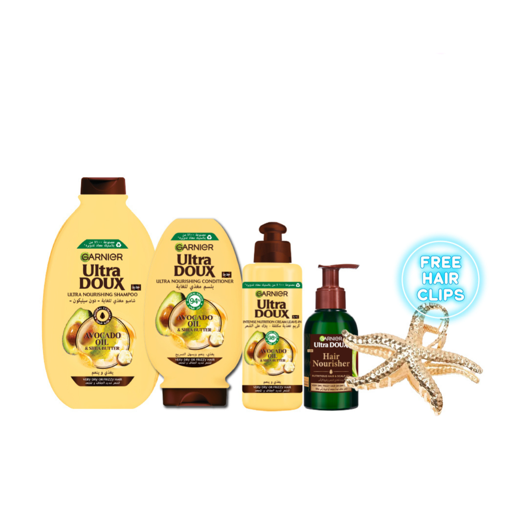Ultra Doux Pure Avocado Shampoo 400 ML + Conditioner 200 ML + Shea But ...